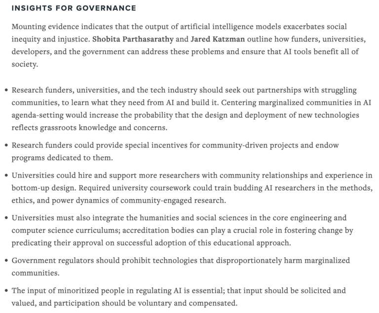 Bringing Communities In, Achieving AI for All